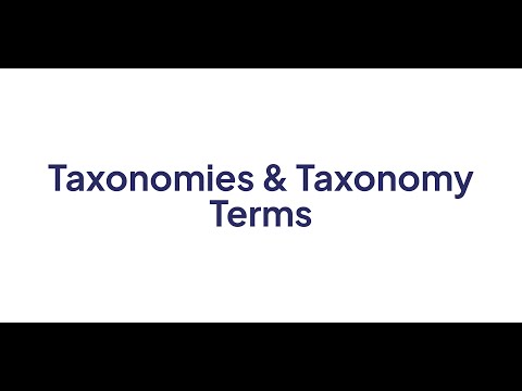 How to create taxonomies and taxonomy terms on Humap
