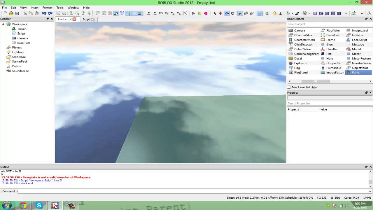 ROBLOX Lua Scripting Tutorials #1 : Basic things!
