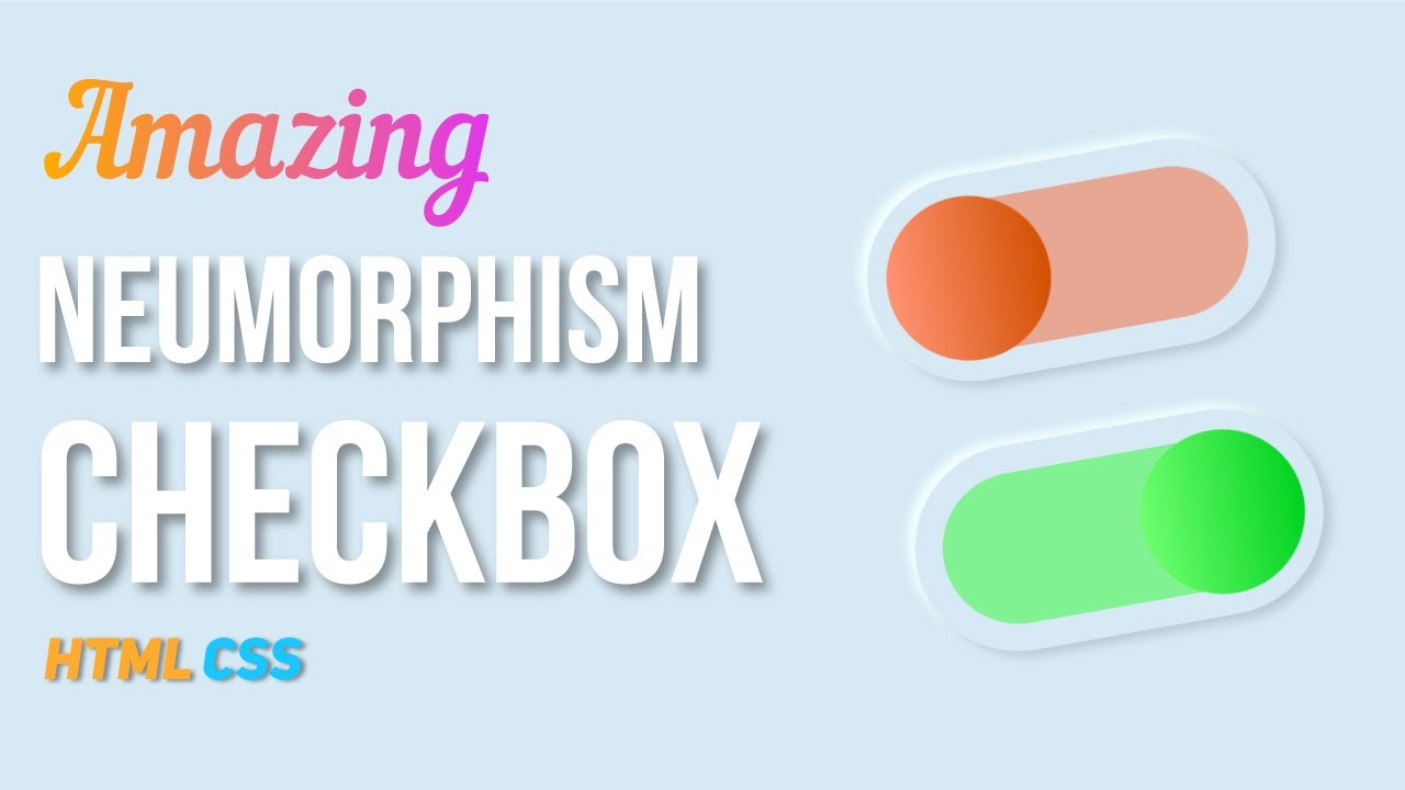 Amazing Neumorphism CheckBox HTML CSS | Custom CheckBox CSS