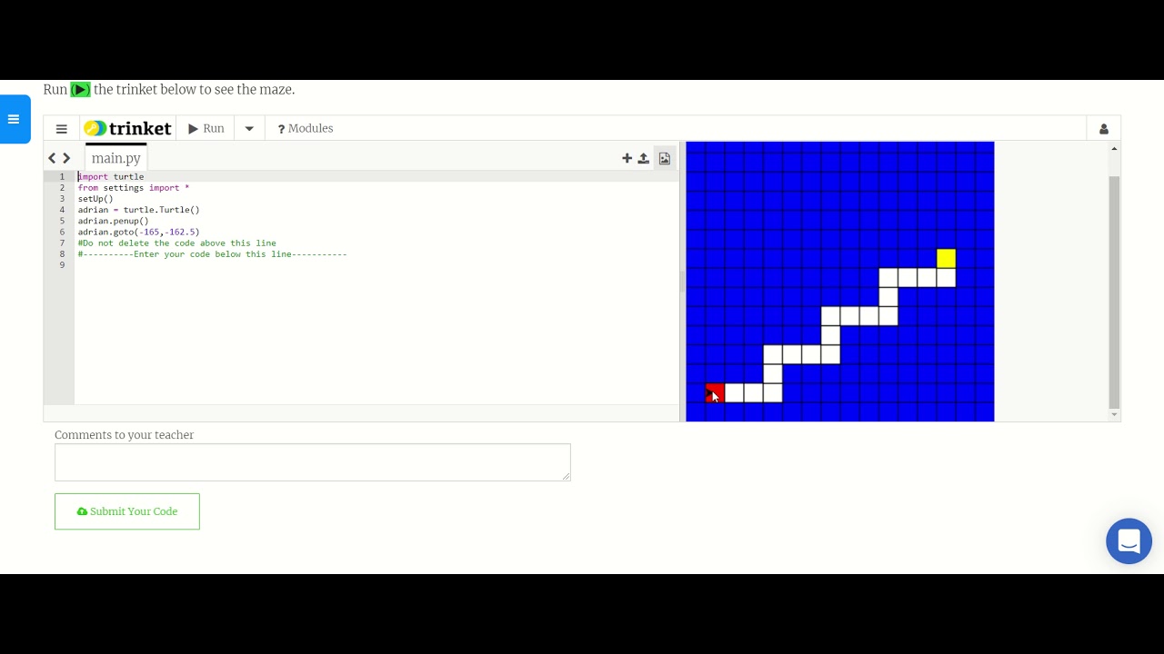 KS3 Python Turtle 2   Maze Challenge