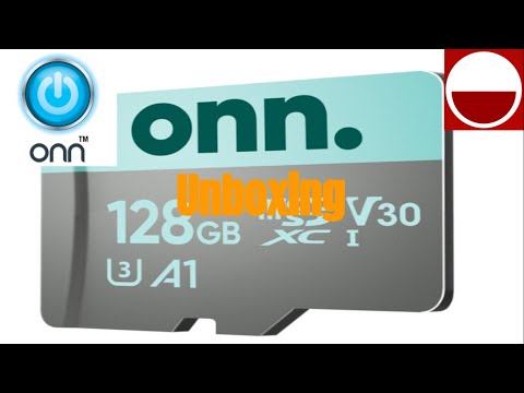 onn. 128GB MicroSDXC Card with Adapter Unboxing