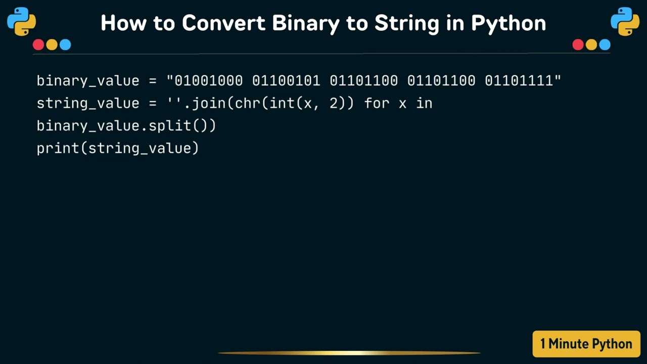 How to Convert Binary to String in Python