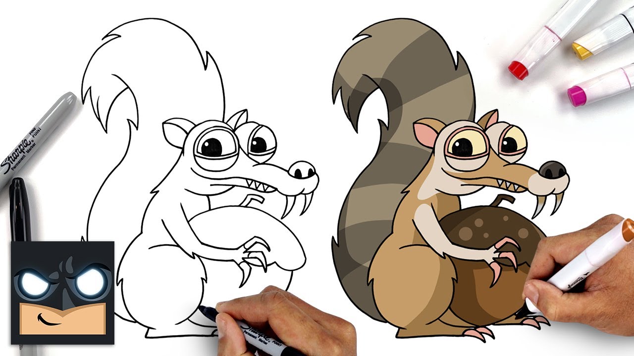 How To Draw Scrat | YouTube Studio Art Tutorial