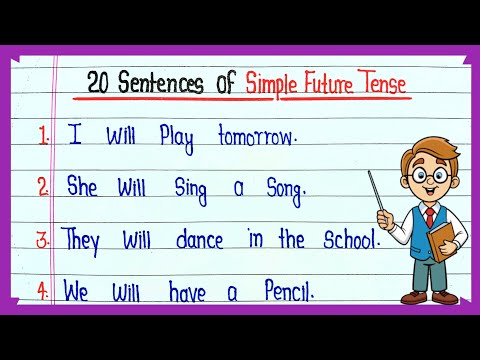 20 sentences of simple future tense || 20 examples of Simple Futura Tense in English grammar
