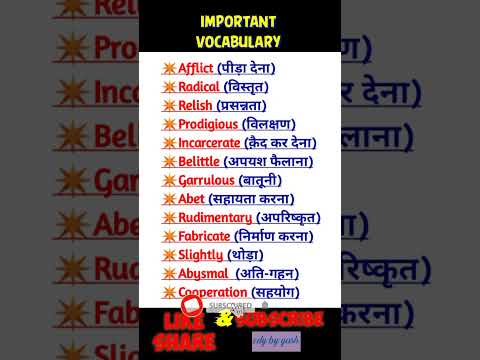 रोज बोले जाने वाले 👍🏻 Basic English Words सीखें🔥 | English Vocabulary | #meaning #viral #shorts