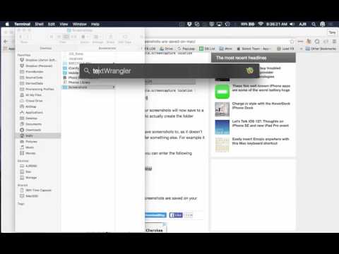 Changing screenshot location on OSX