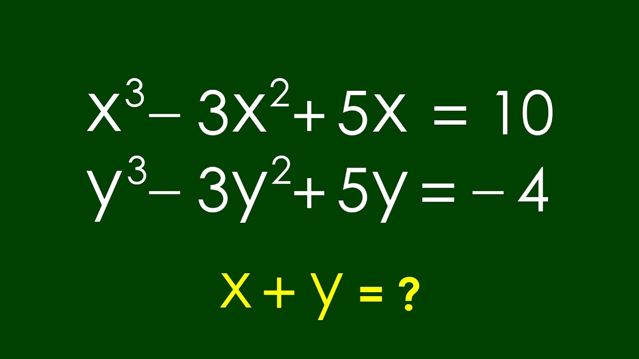 A Nice Algebra Problem | Math Olympiad x=?