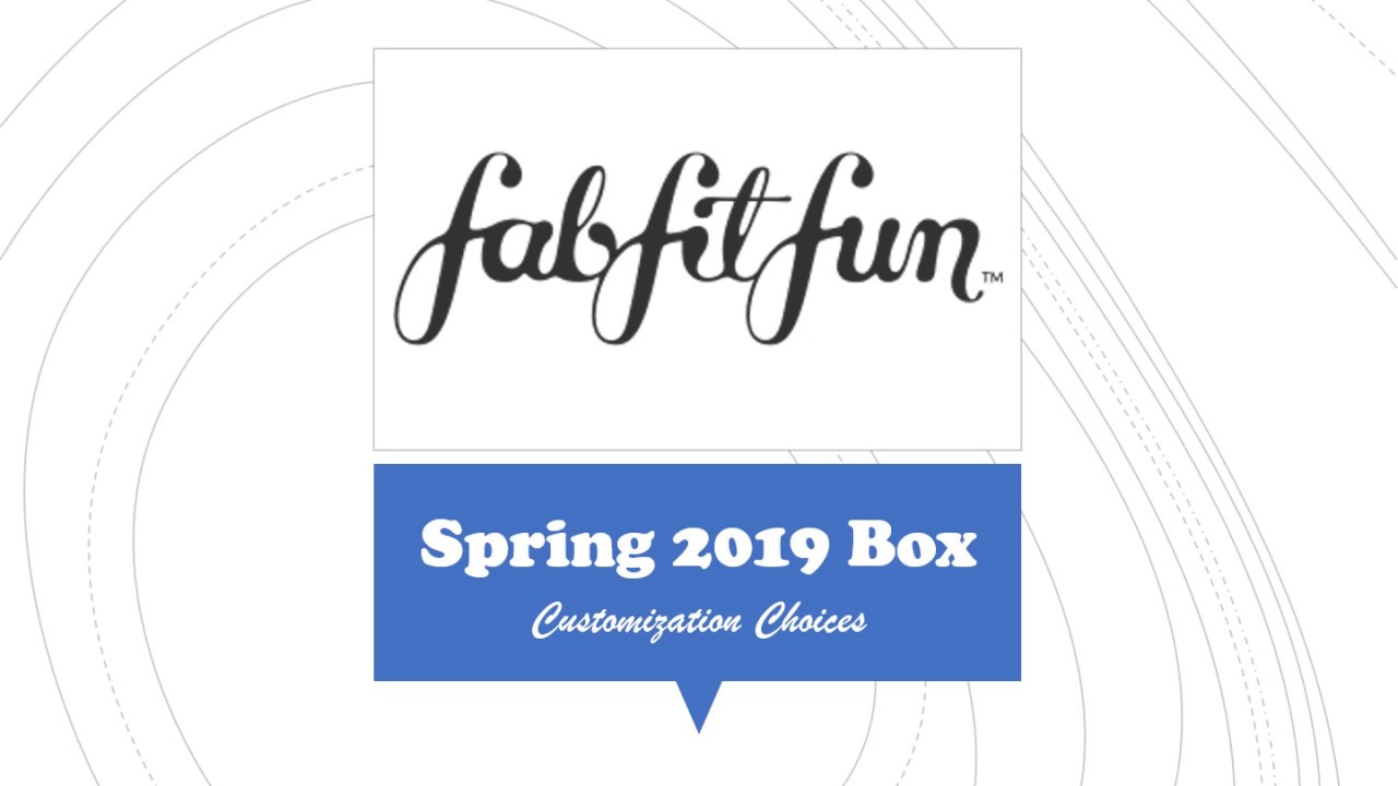 FabFitFun Spring 2019 Customization Choices