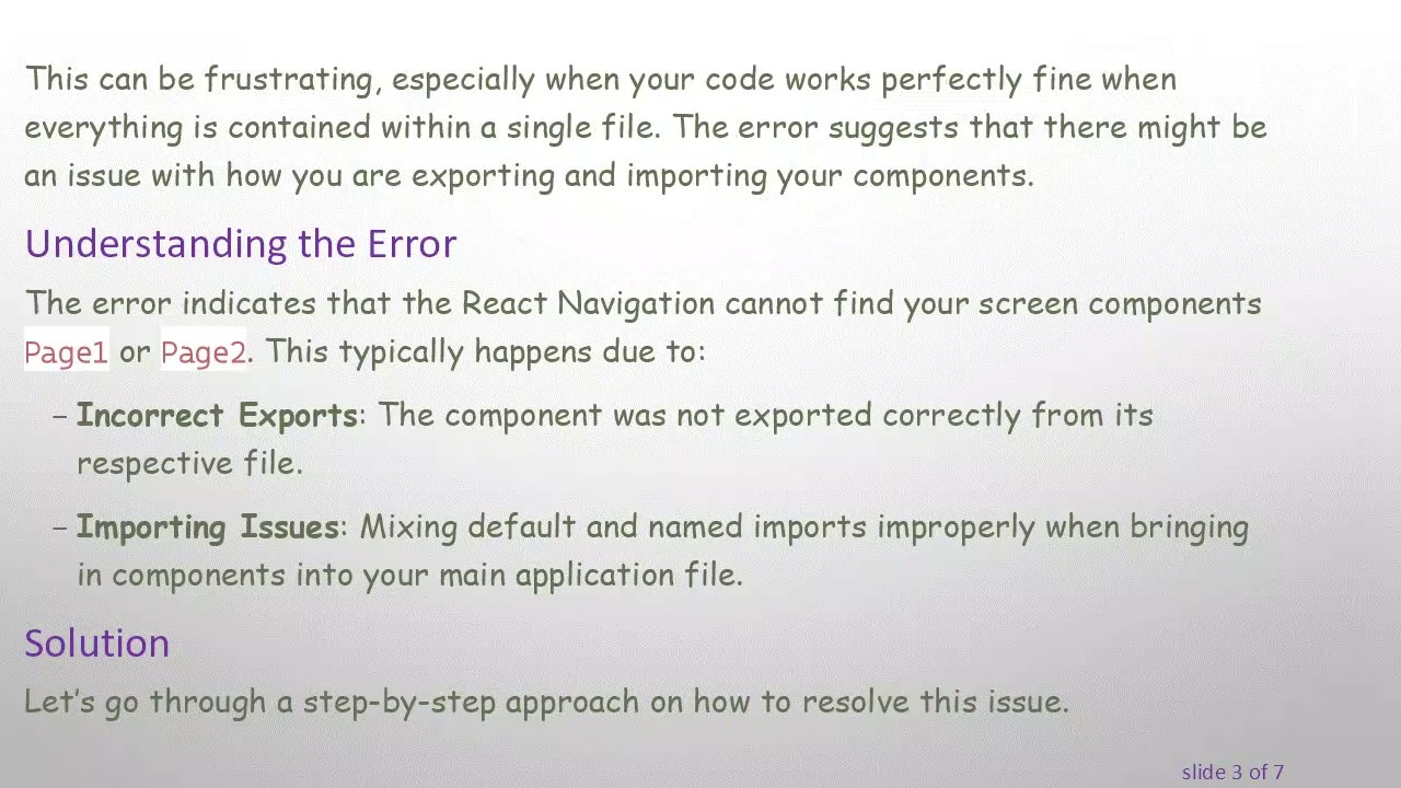 Solving the Component Exception Error when Splitting Functions in React Native