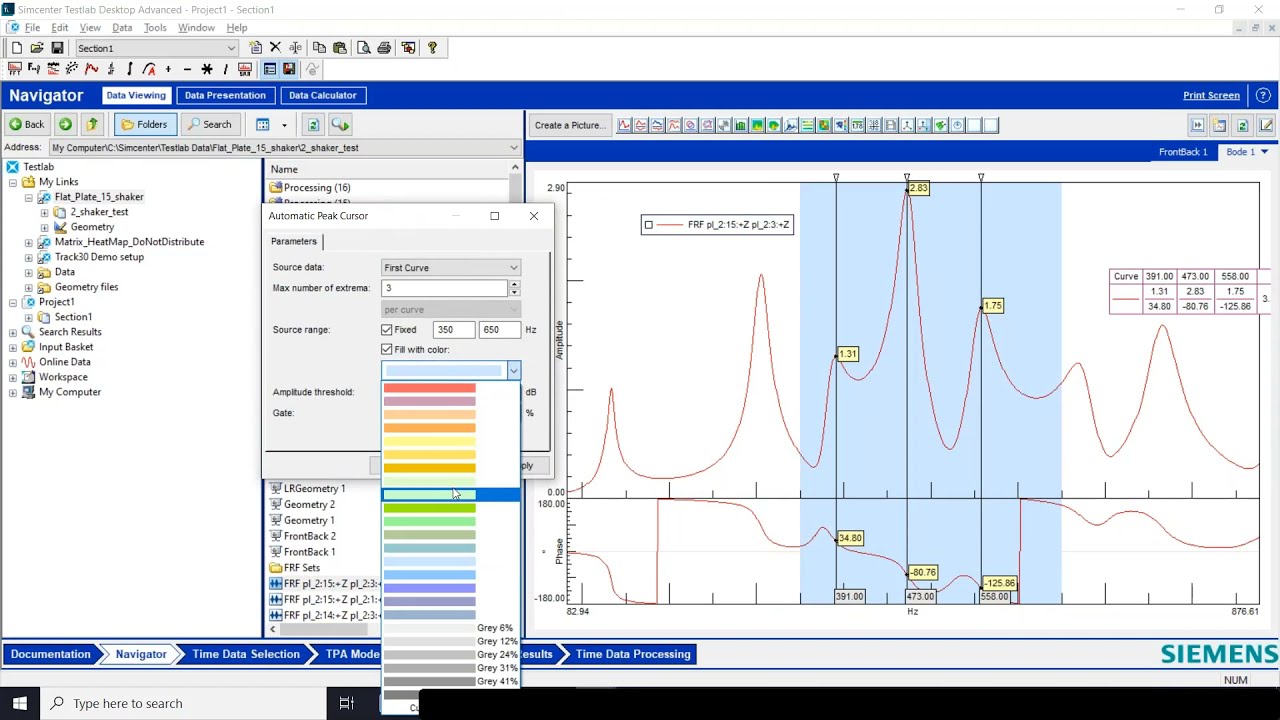 Automatic Peak Cursor
