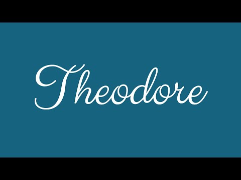 Learn how to Sign the Name Theodore Stylishly in Cursive Writing