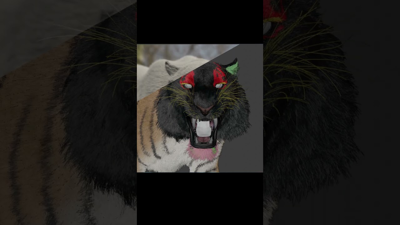 Siberian Tiger Animated | Blender 3D Model