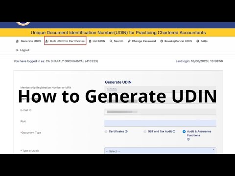 How to generate UDIN for Tax Audit Report | CA GAURANK