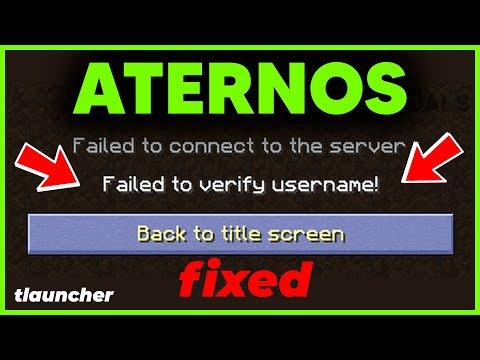 How to fix Failed to Verify Username (ATERNOS) Minecraft Tlauncher