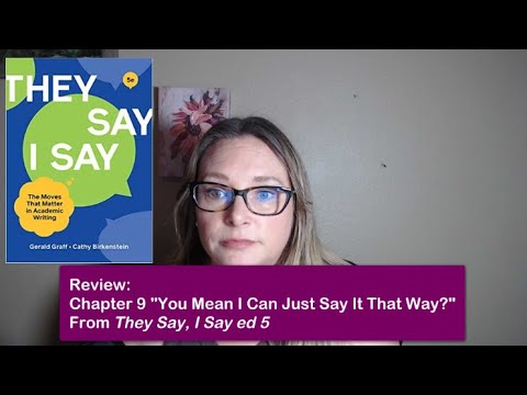 Review Chapter 9 You Mean I Can Just Say It That Way Fr They Say, Say ed 5