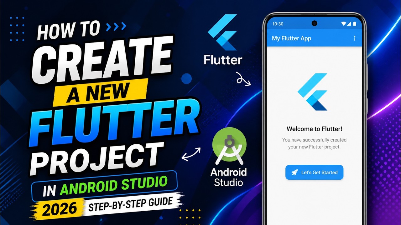 How to Create a New Flutter Project in Android Studio (2026 Step-by-Step Guide)
