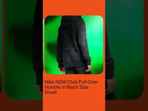 Nike NSW Club Pull Over Hoodie in Black Size Small