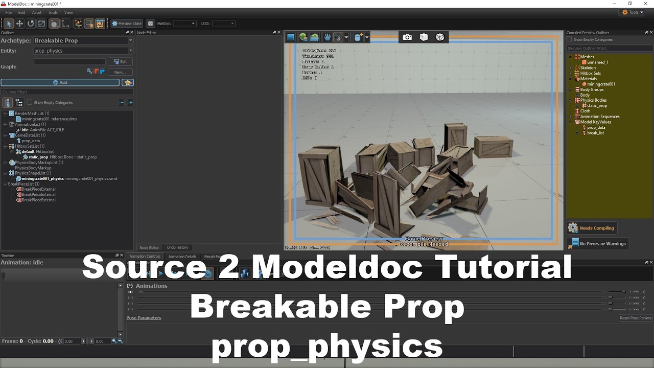 #source2  #modeldoc Breakable Prop #tutorial  (and bonus compare to source 1 phy)
