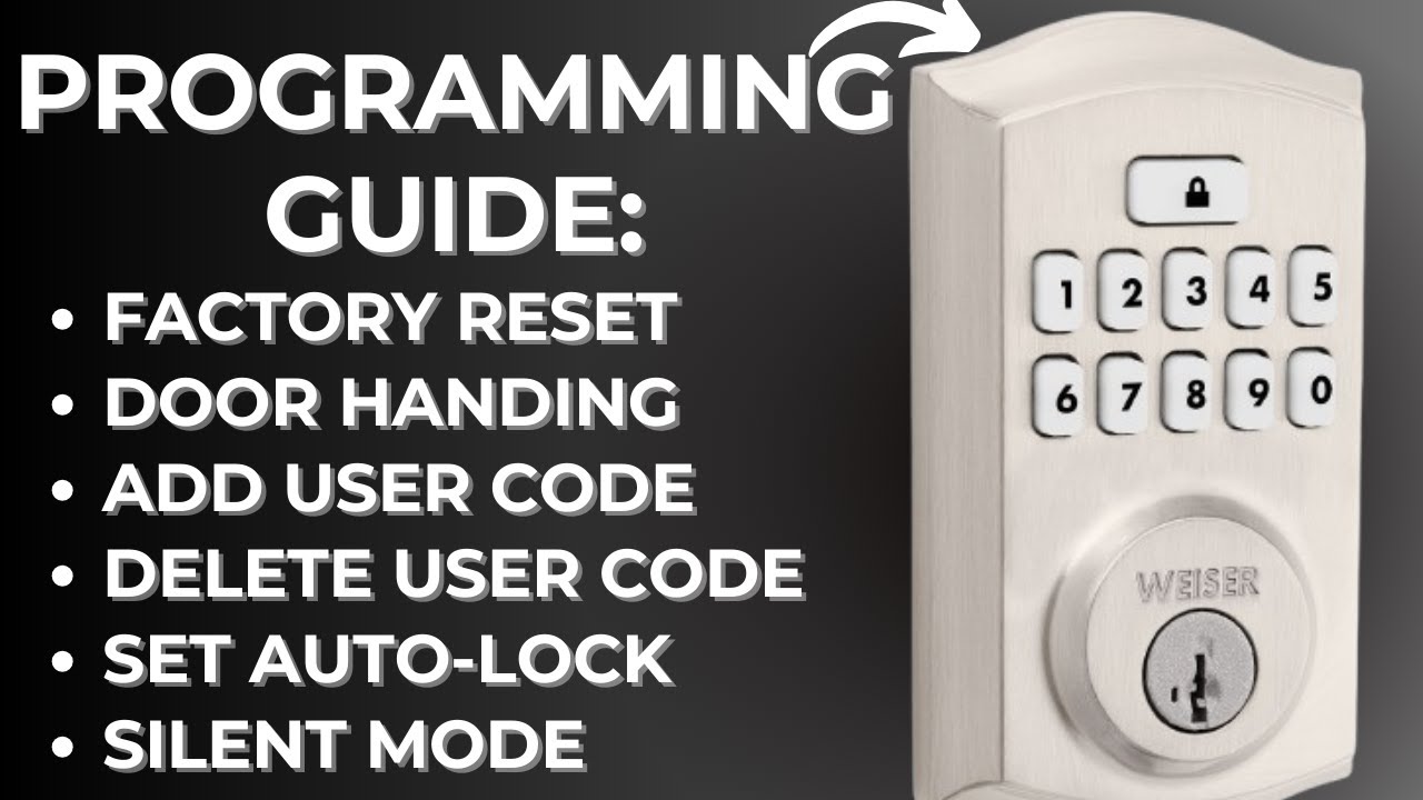 How to Program Weiser SmartCode Traditional Keypad Lock