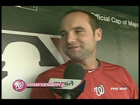 Debbi Taylor talks with Adam Kennedy about playing against his former team
