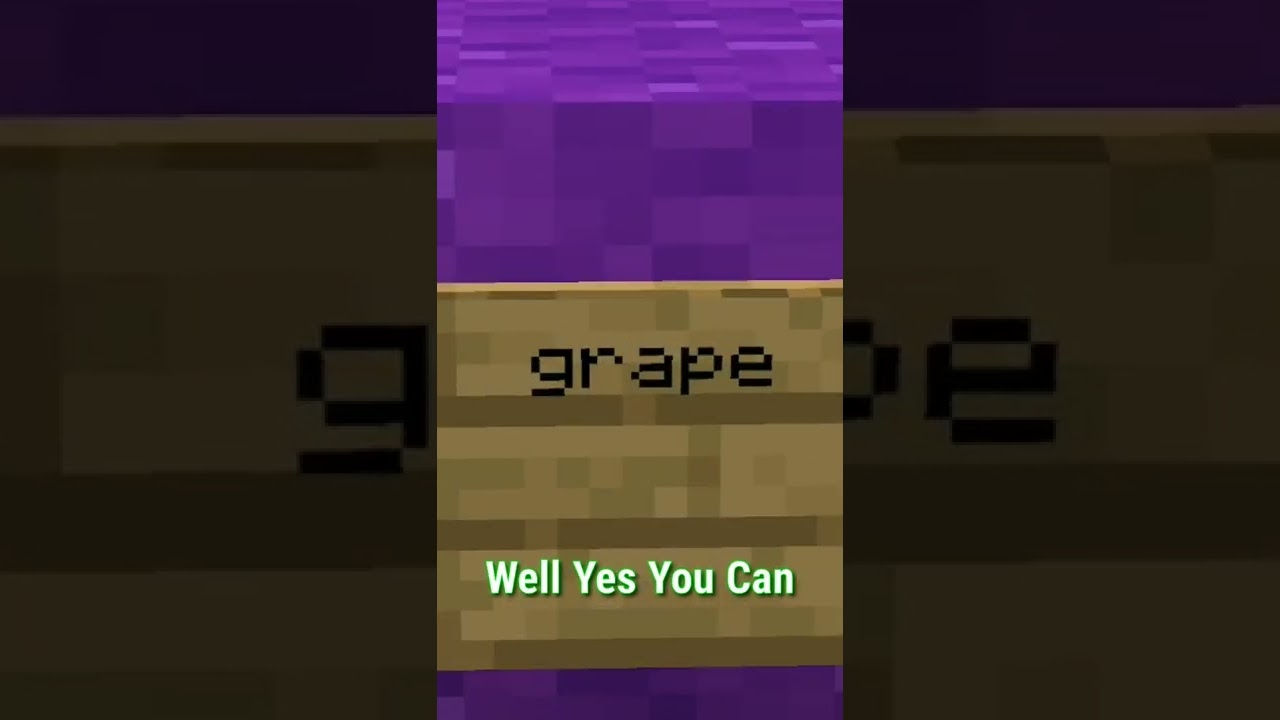 I Made Grapes In Minecraft.. LOL!!!