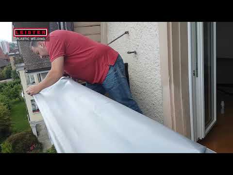 Leister Tutorial | How to weld sun and wind protection made of thermoplastic material