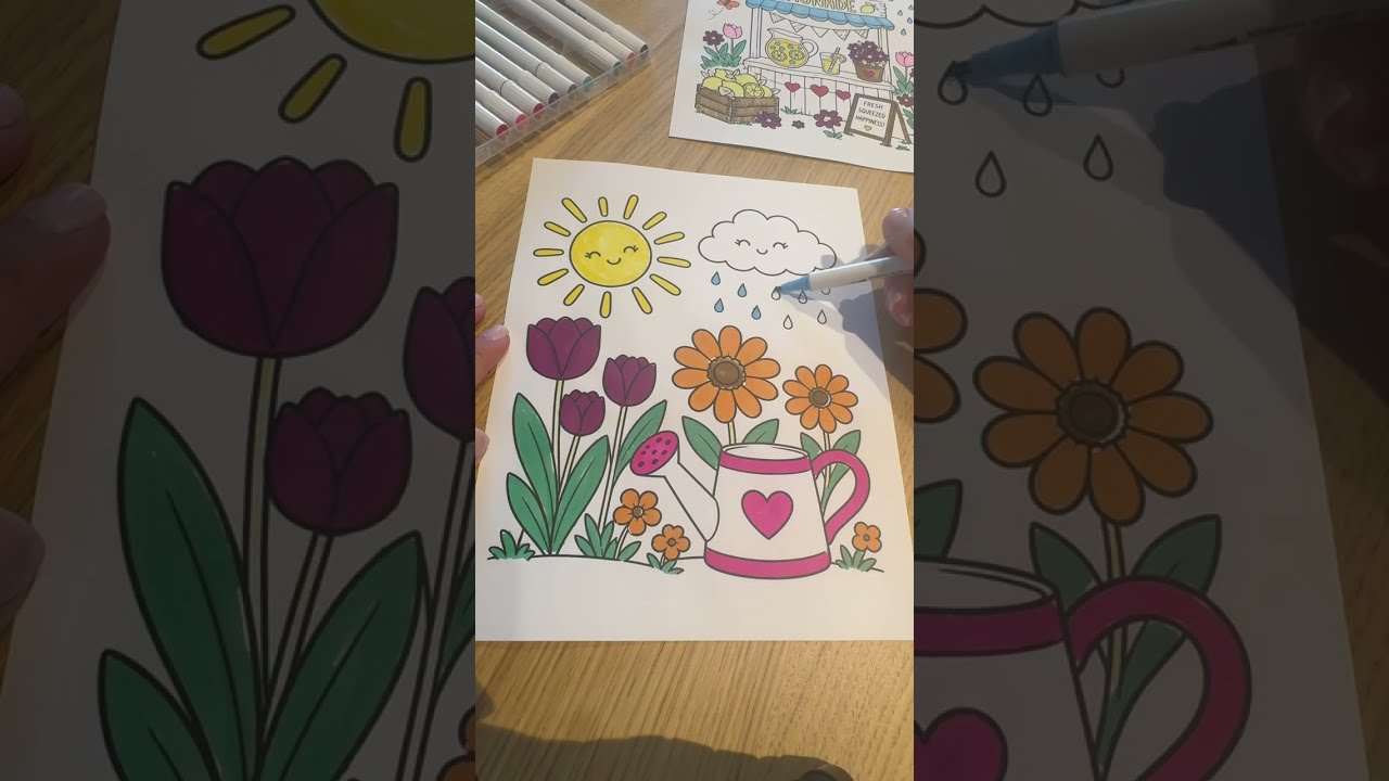 Fun Spring Coloring Page 🌸 Watch Me Color
