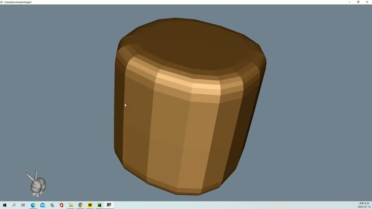 VTK Python Example - OrientationMarkerWidget1