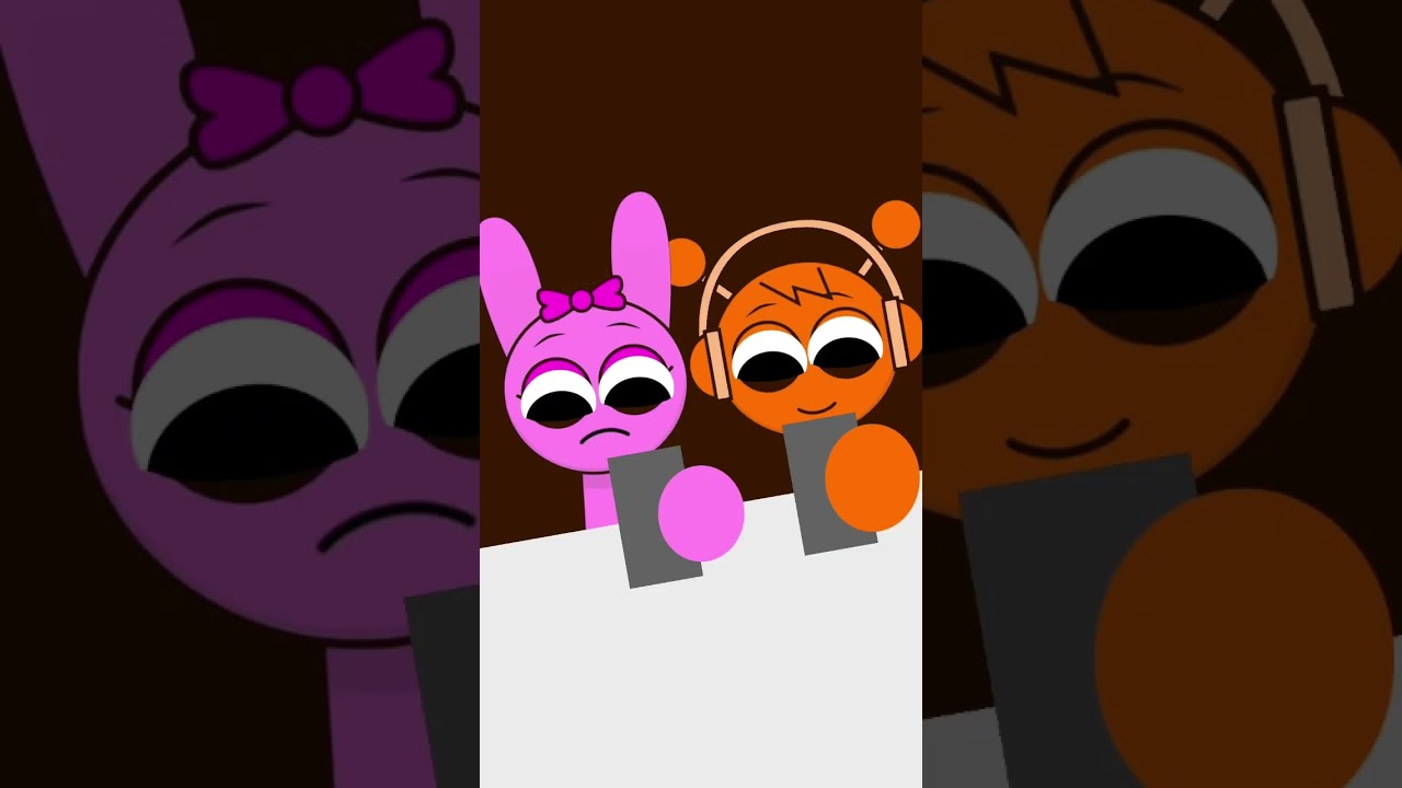 Sad Pinki Cry And Oren Hug Her #hug #sprunki #orenandpinki #shorts