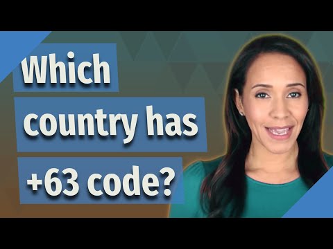 Which country has +63 code?