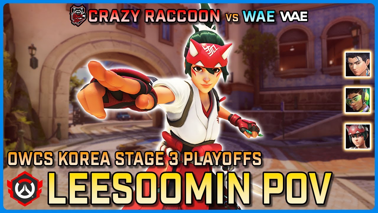 [ LeeSooMin ] PRO KIRIKO GAMEPLAY | Crazy Raccoon vs WAE | OWCS Korea Stage 3 Playoffs