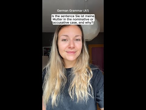 German Grammar A1 - Is the sentence Sie ist meine Mutter in the nominative or accusative case?