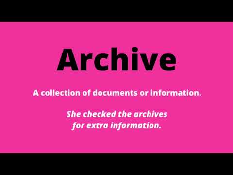 Learn English Vocabulary - Archive