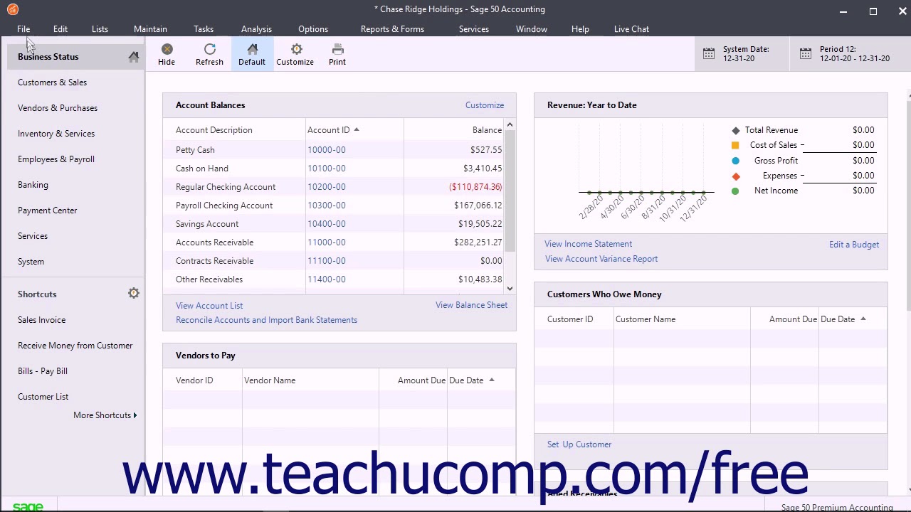 Sage 50 2018 Tutorial Data Verification Sage Training