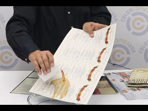 Restaurant Operators! Waterproof Synthetic Paper Menu Printing are cheap and can be kept sanitized!
