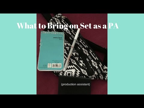 What to Bring On Set as a PA (production assistant)
