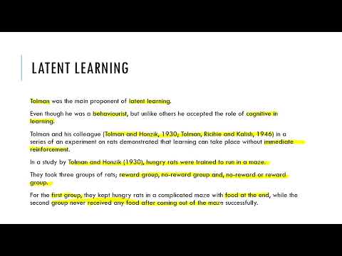 Latent Learning