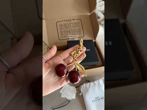 Coach cherry charm unboxing 🍒 #coachpurse #unboxing #purses #coachunboxing