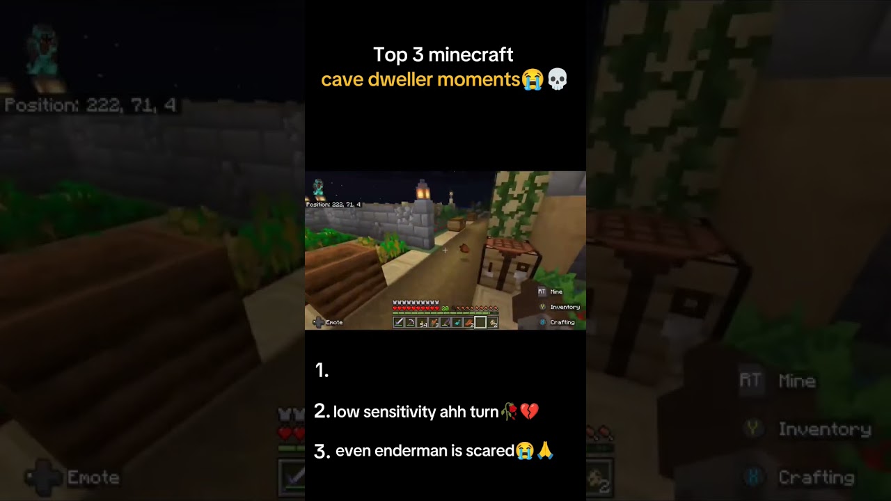 Top 3 MINECRAFT cave dweller moments💀🔥