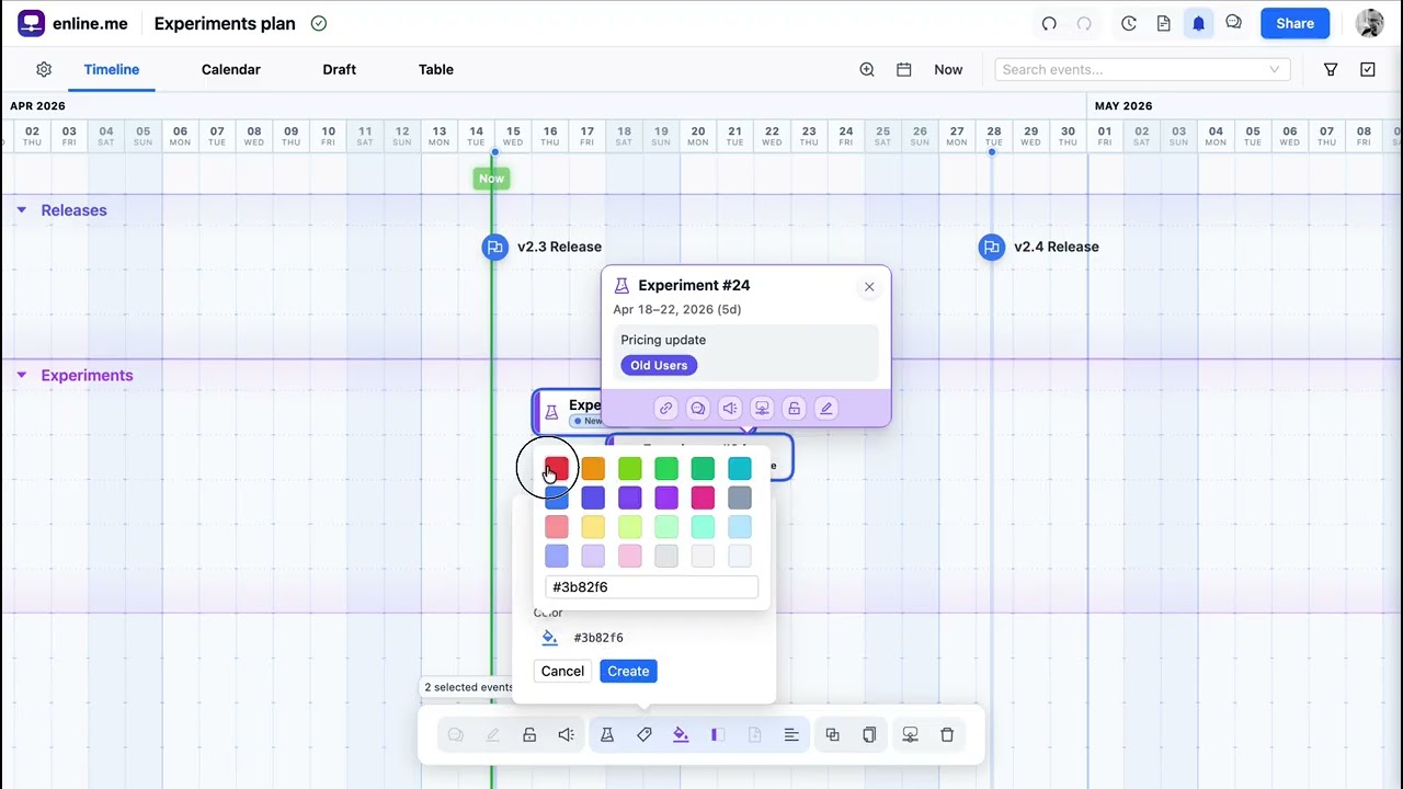 Timeline Events - Tags, Icons, and Filters