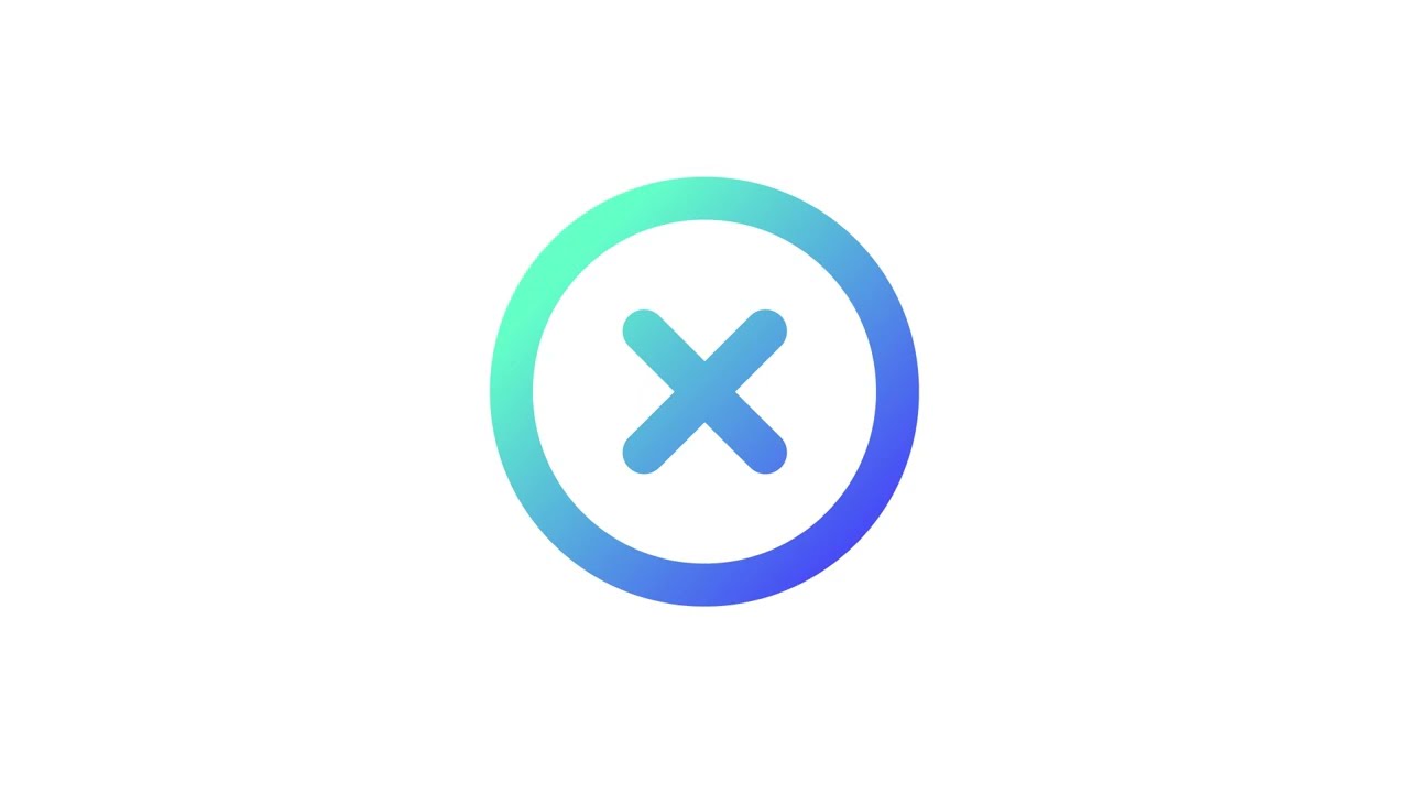 Animated delete gradient ui icon