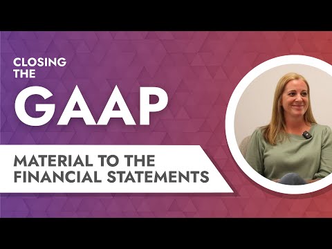 What is material to the financial statements?
