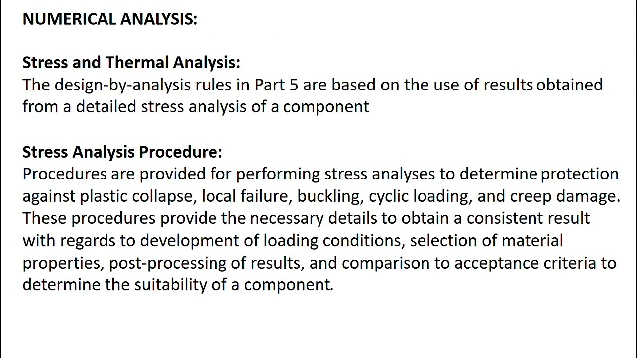 ASME Sec VIII Div. 2 Part 5:Introduction to Design By Analysis
