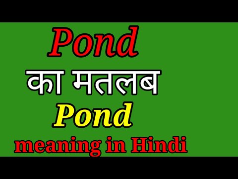 Pond meaning in Hindi|| pond meaning hindi।pondmeaning.pond ka matlab hindi me.pond ka matlab