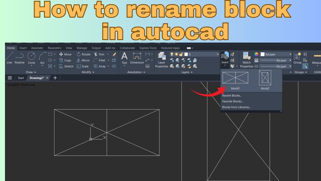 How to rename block in AutoCAD | Block rename AutoCAD 2024
