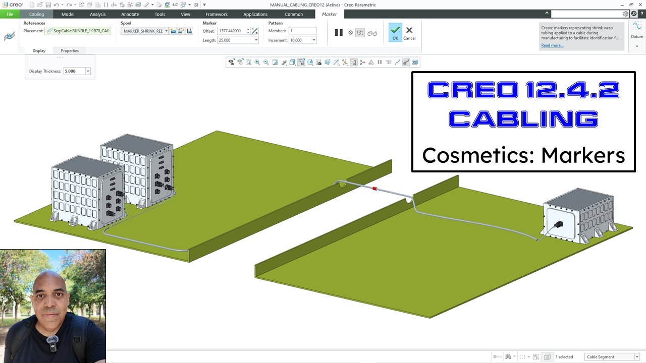 Creo Parametric 12 - Cabling Cosmetics: Markers