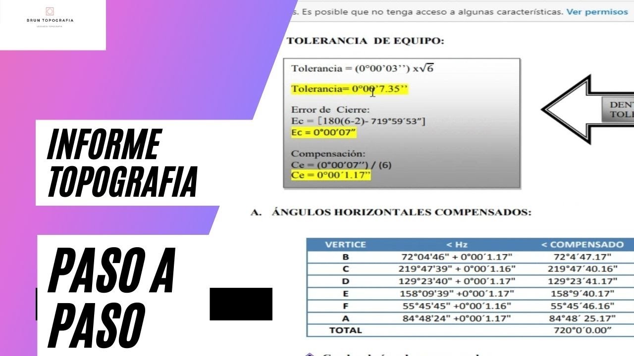 ¿Qué es un informe Topografia ? Aprende a hacer uno PASO A PASO 2021
