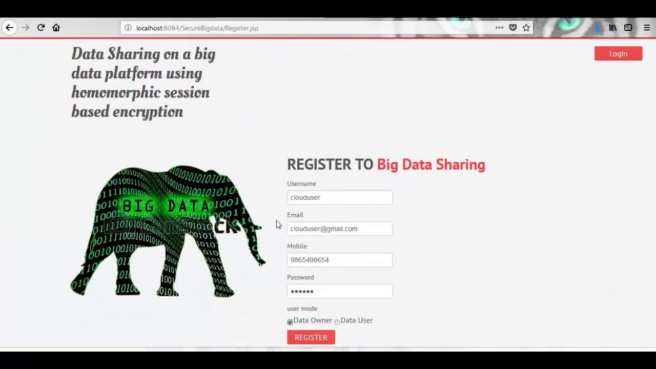 Secure Authentication Bigdata Cloud Computing Projects | Student Projects