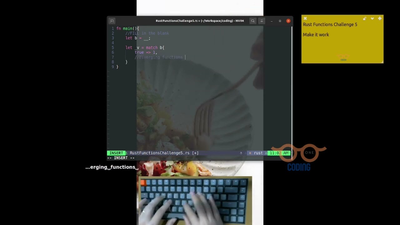 Learning Rust Programming -  Functions - Challenge 5 | ASMR Coding