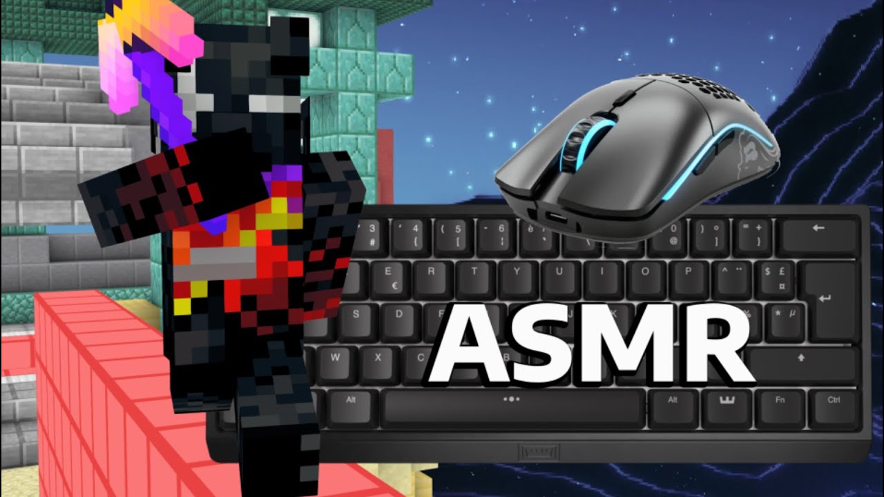 Satisfying Keyboard + Mouse ASMR  | Minecraft Bridge